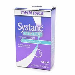 Systane Balance Lubricant Eye Drops, Restorative Formula, Twin Pack ...