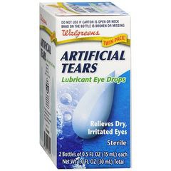 Walgreens Artificial Tears Lubricant Eye Drops, Twin Pack - 1Source