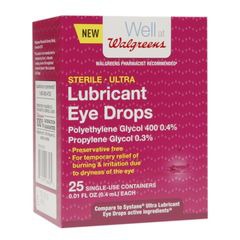 Walgreens Lubricant Eye Drops, 25 Pack - 1Source