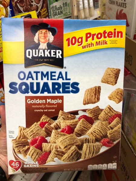 Quaker Squares Golden Maple Naturally Flavoured Crunchy Oat Cereal ...