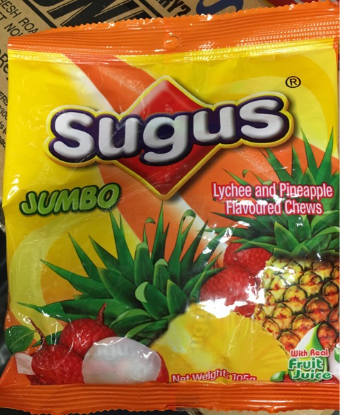 Sugus Jumbo Laychee & Pineapple Flavoured Chews - 1Source