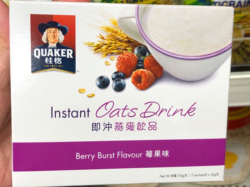 Quaker Instant Oats Drink Berry Burst Flavour 桂格 即沖燕麥飲品 莓果味 - 1Source