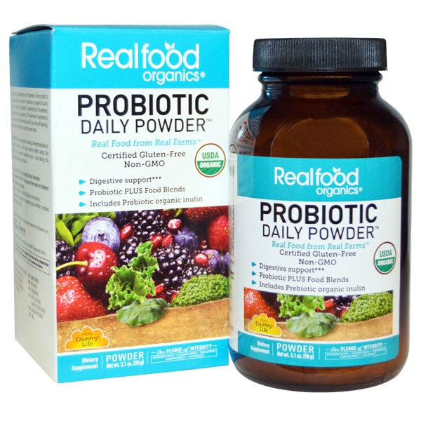 Country Life Realfood Organics Probiotic Daily Powder - 1Source
