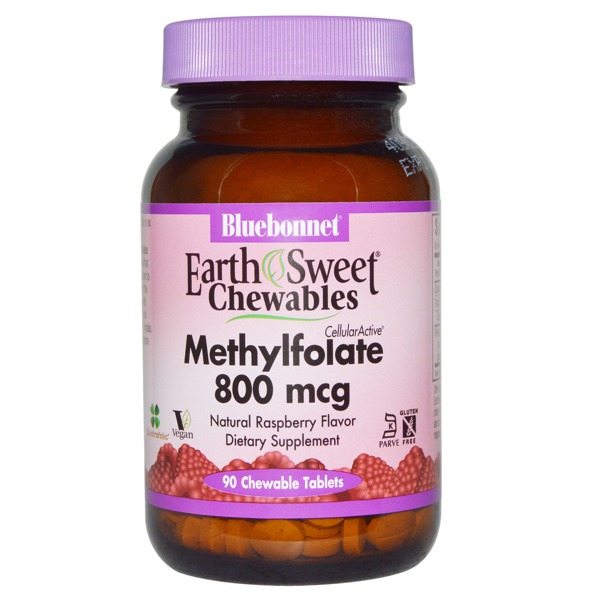 Bluebonnet Nutrition Earthsweet Chewables Cellularactive Methylfolate ...