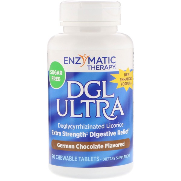 Enzymatic Therapy DGL Ultra Ugar Free German Chocolate Flavored - 1Source