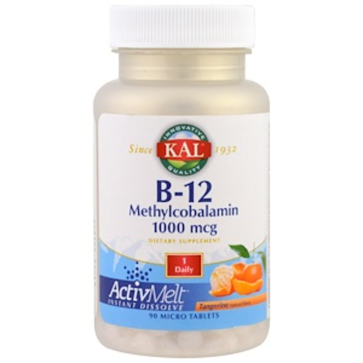 KAL B-12 Methylcobalamin Tangerine 1000 Mcg - 1Source