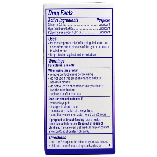 Visine, Sterile, Tired Eye Dry Eye Relief, 1/2 Fl Oz (15 Ml) - 1Source