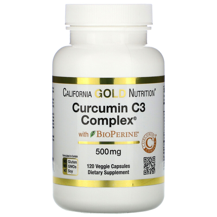 California Gold Nutrition Curcumin C3 Complex With Bioperine Inflammation Support Formula 500 Mg ...