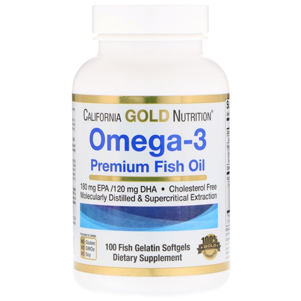 California Gold Nutrition Omega-3 Premium Fish Oil - 1Source