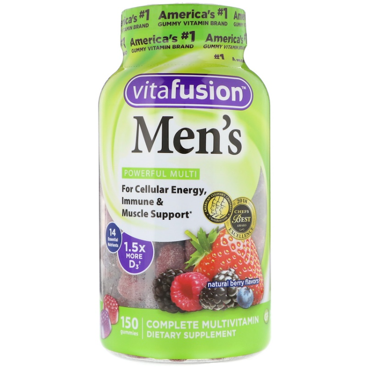 Vitafusion ,Men'S Complete Multivitamin Natural Berry Flavors - 1Source