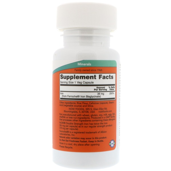 Now Foods Iron Double Strength 36 Mg - 1Source