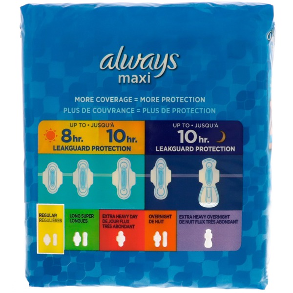 Always, Maxi With Wings, Regular, 18 Pads - 1Source