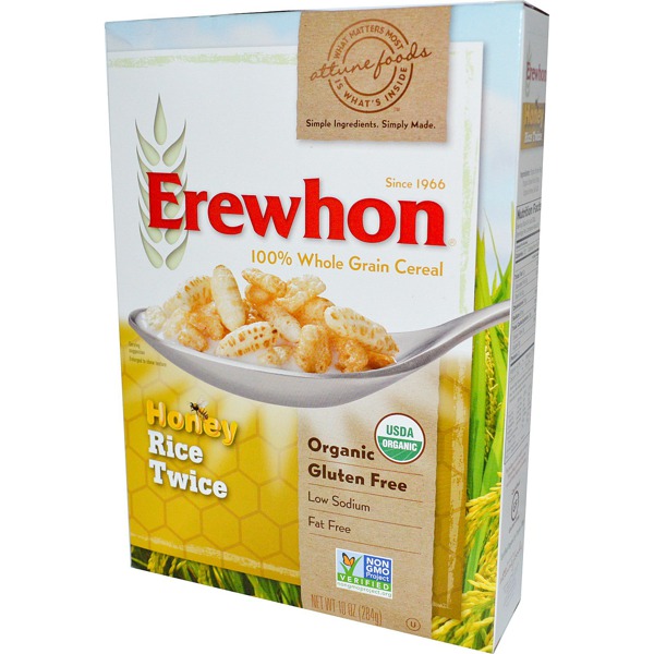 Erewhon Honey Rice Twice Cereal - 1Source