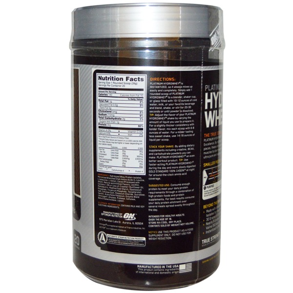 Optimum Nutrition Platinum Hydro Whey Turbo Chocolate - 1Source
