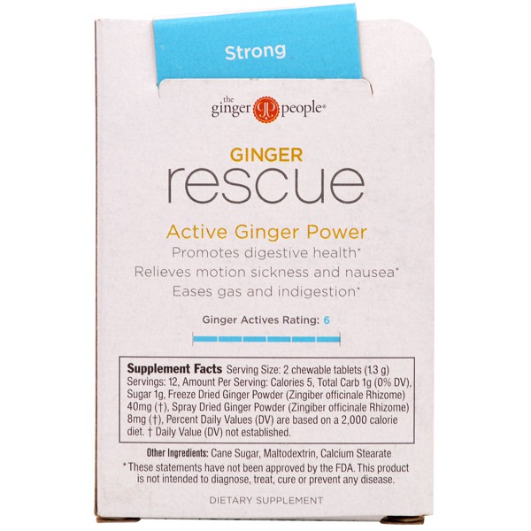 The Ginger People Ginger Rescue Chewable Ginger Tablets Strong - 1Source