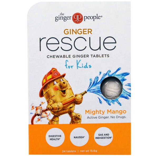The Ginger People Ginger Rescue Chewable Ginger Tablets For Kids Mighty ...