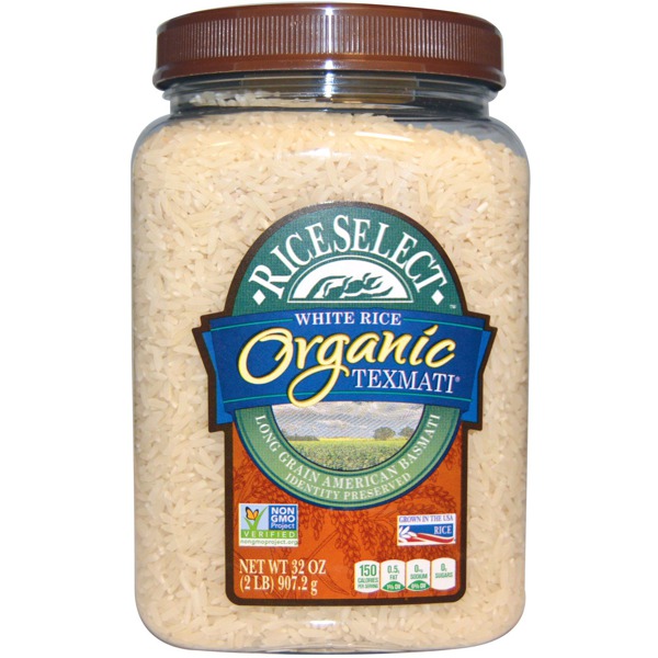 Rice Select Organic Texmati White Rice Long Grain American Basmati ...