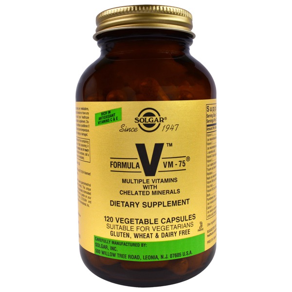 Solgar Formula V VM-75 Multiple Vitamins With Chelated Minerals - 1Source
