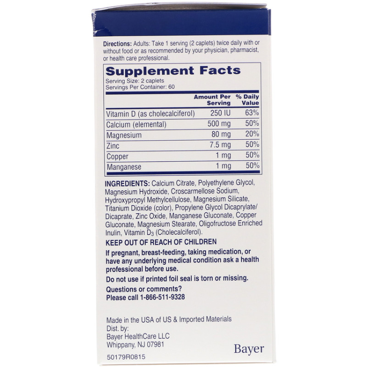 Citracal Calcium Citrate + Magnesium & Minerals +D3 - 1Source