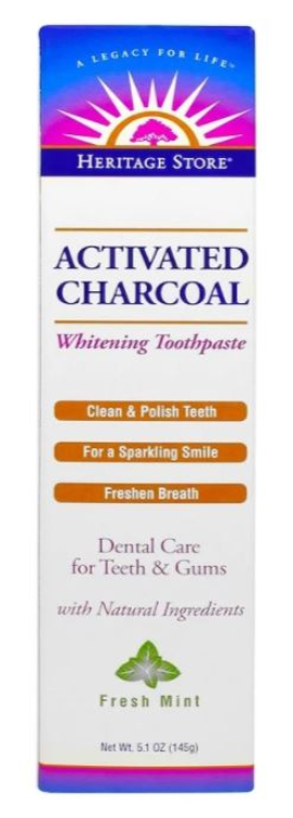 Heritage Store Activated Charcoal Whitening Toothpaste Fresh Mint - 1Source