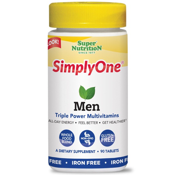 Super Nutrition Simply One Men Triple Power Multivitamins Iron Free - 1Source