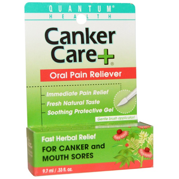 Quantum Health, Canker Care+, Oral Pain Reliever, .33 Fl Oz (9.7 Ml ...