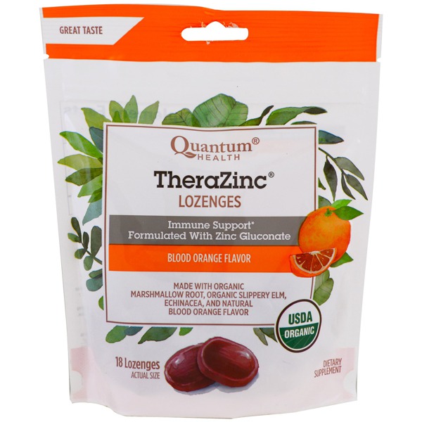Quantum Health Therazinc Lozenges Blood Orange Flavor - 1Source