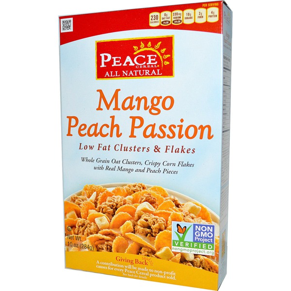 Peace Cereal Low Fat Clusters & Flakes Mango Peach Passion - 1Source