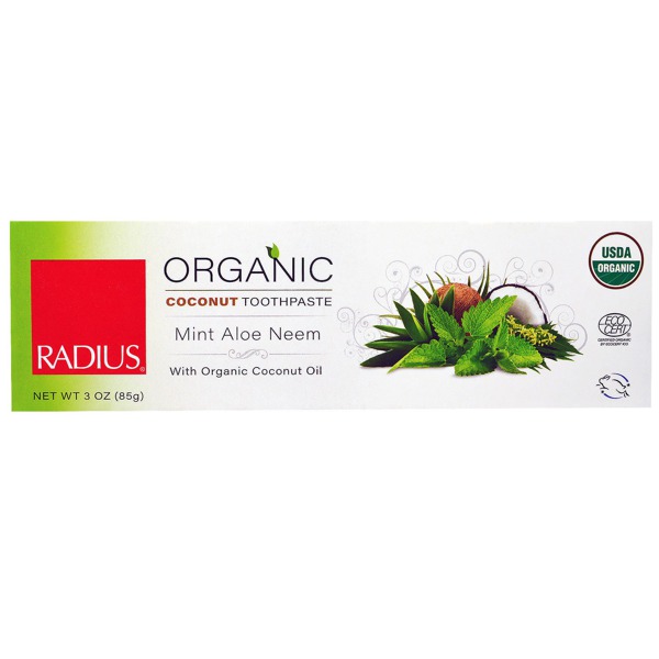 RADIUS USDA Organic Coconut Toothpaste Mint Aloe Neem - 1Source