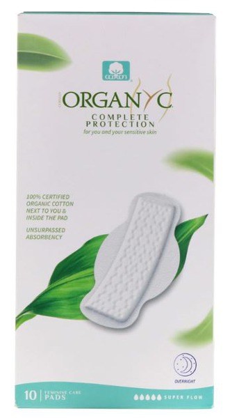 Organyc Organic Cotton Menstrual Pads Super Flow - 1Source