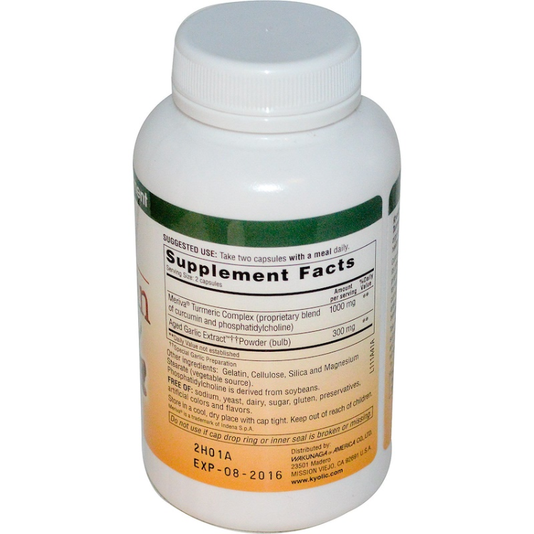 Wakunaga - Kyolic Aged Garlic Extract Inflammation Response Curcumin ...