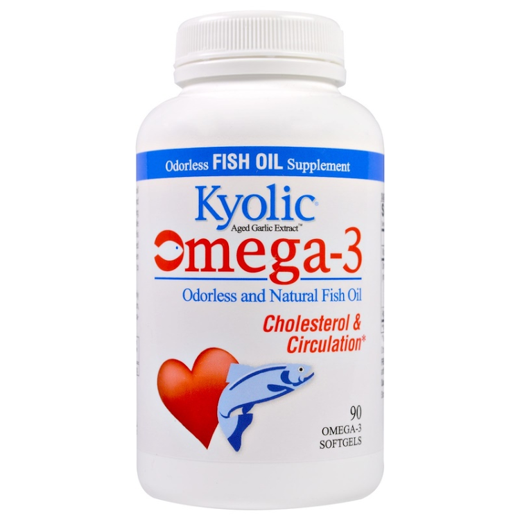 Wakunaga - Kyolic Omega-3 Aged Garlic Extract Cholesterol & Circulation ...