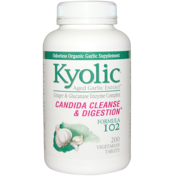 Wakunaga Kyolic Aged Garlic Extract Candida Cleanse & Digestion Formula ...