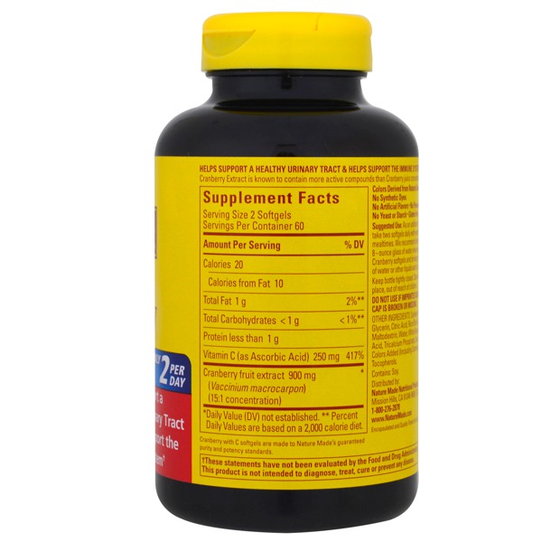 Nature Made Cranberry With Vitamin C Super Strength 450 Mg - 1Source