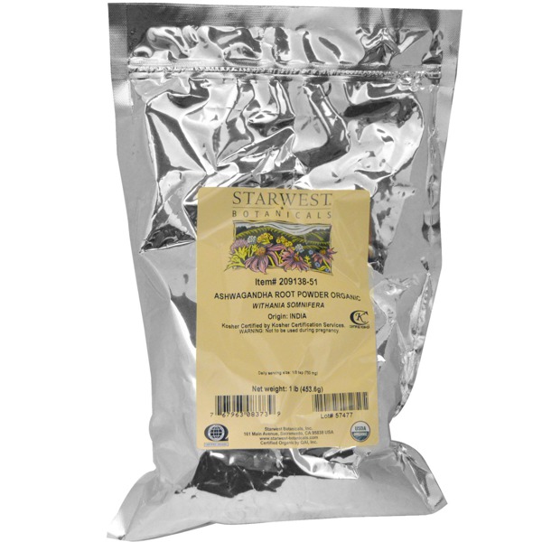 Starwest Botanicals Organic Ashwagandha Root Powder - 1Source