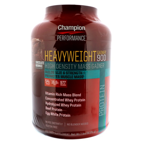 Champion Nutrition, Heavyweight Gainer 900, Chocolate Brownie, 7 Lbs (3 ...