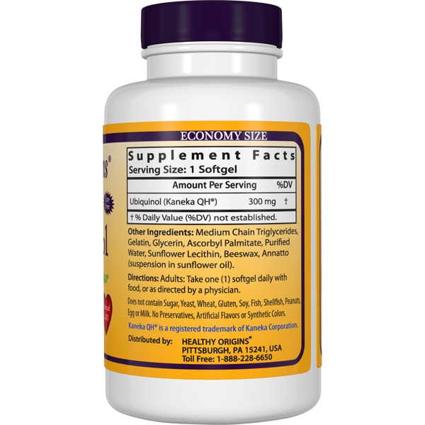 Healthy Origins Ubiquinol ( Kaneka Q+ ) 300 Mg - 1Source