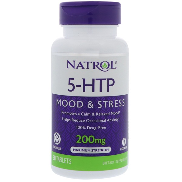 Natrol, 5-HTP Time Release Maximum Strength 200 Mg - 1Source
