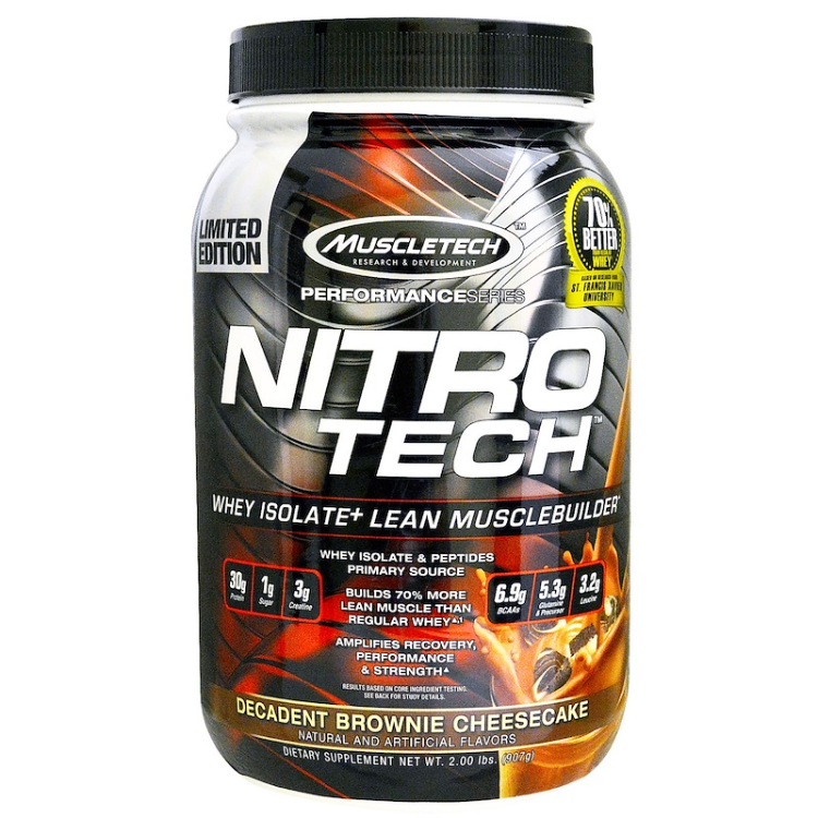 Muscletech Nitro-Tech Whey Isolate + Lean Musclebuilder Decadent ...