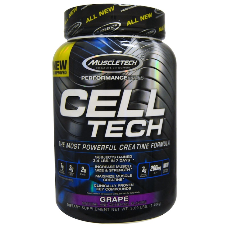 Muscletech Cell Tech The Most Powerful Creatine Formulagrape - 1Source