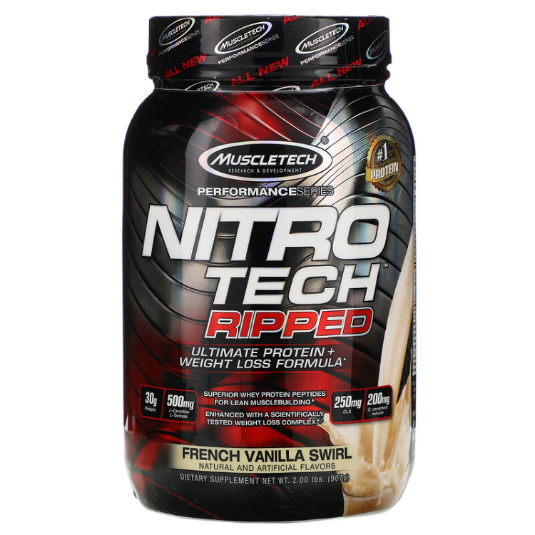 Muscletech Nitrotech Ripped Ultimate Protein + Weight Loss Formula ...