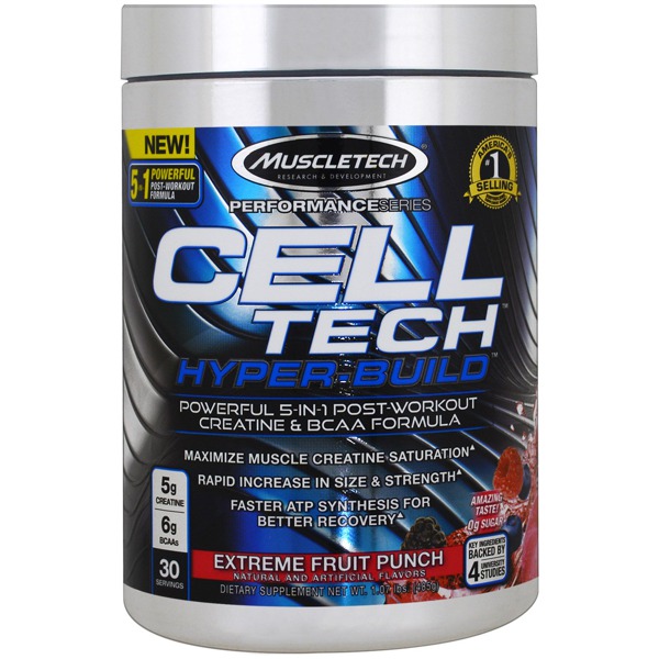 Muscletech Performance Series Cell Tech Hyper-Build Extreme Fruit Punch ...