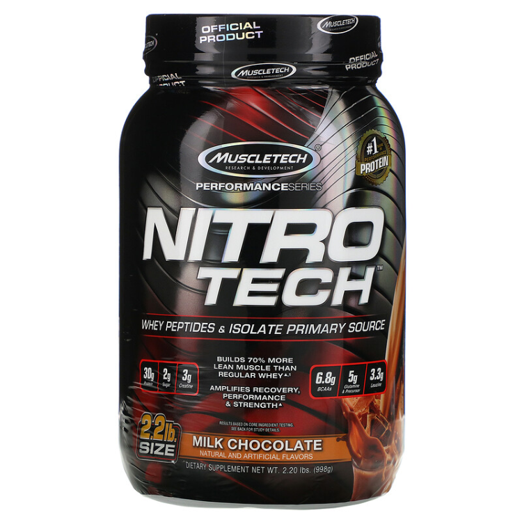 Muscletech Nitro Tech Whey Isolate + Lean Musclebuilder Milk Chocolate ...