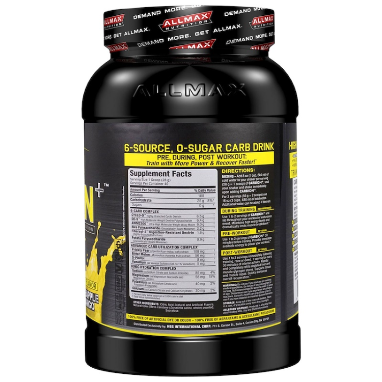 ALLMAX Nutrition Carbion+ Maximum Strength Electrolyte + Hydration ...
