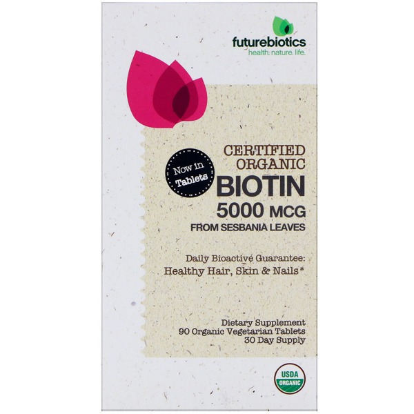 Futurebiotics Certified Organic Biotin 5000 Mcg - 1Source