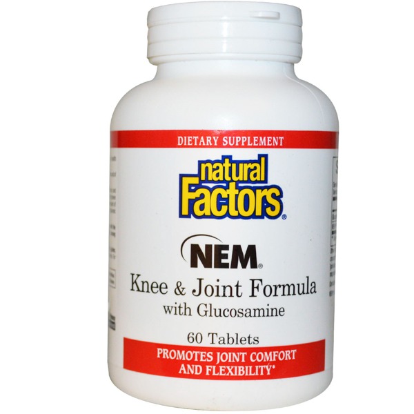 Natural Factors NEM Knee & Joint Formula With Glucosamine - 1Source