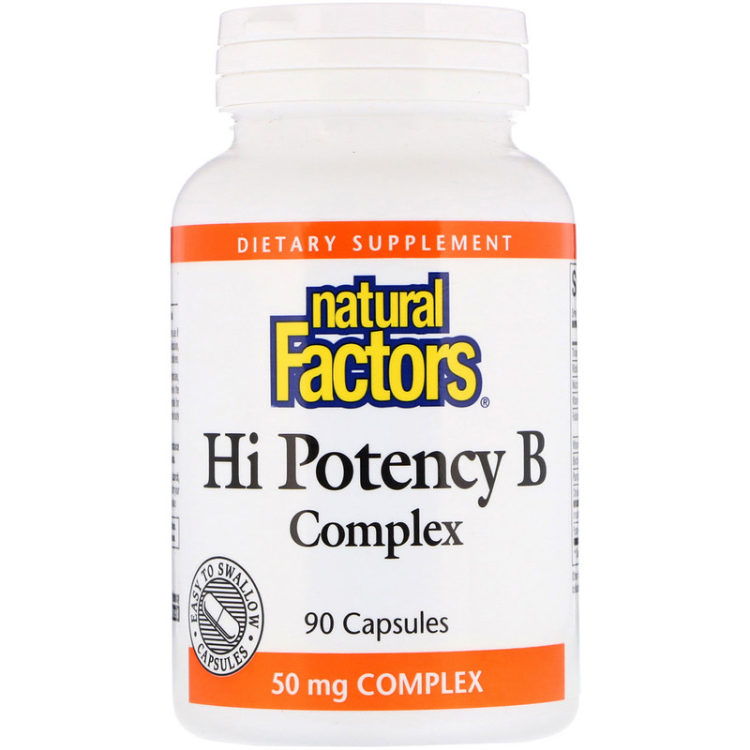 Natural Factors Hi Potency B Complex - 1Source
