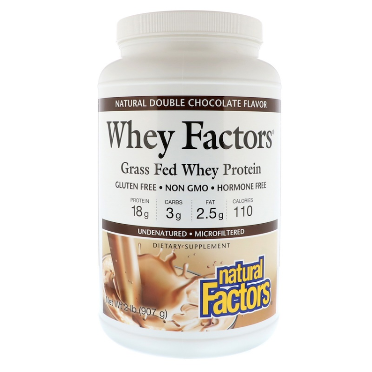 Natural Factors Whey Factors Grass Fed Whey Protein Natural Double ...