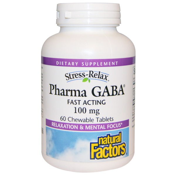 Natural Factors Stress-Relax Pharma GABA 100 Mg - 1Source