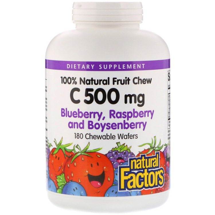 Natural Factors C 500 Mg Blueberry Raspberry And Boysenberry - 1Source